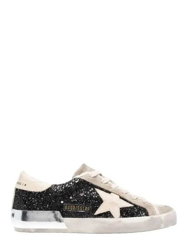 GOLDEN GOOSE Super-star Glitter Sneakers - Black