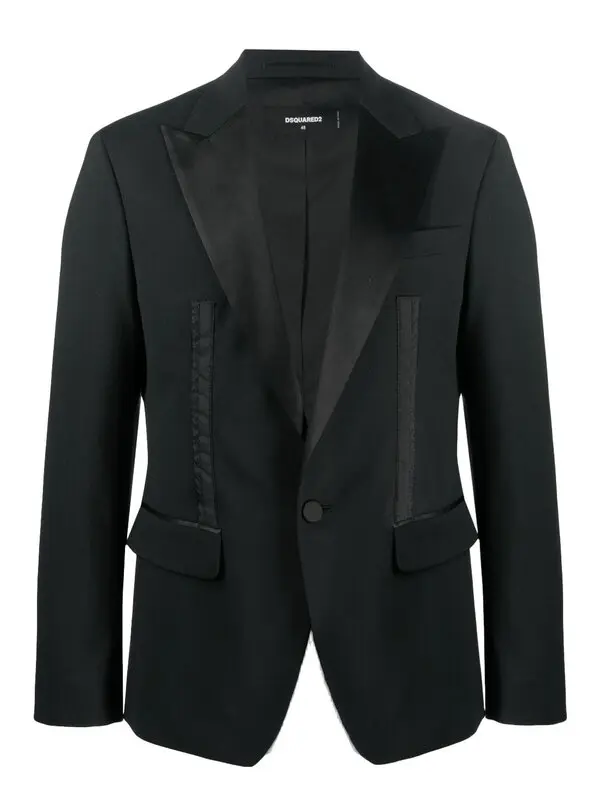 Dsquared2 Silk Panelling Dinner Jacket - Black