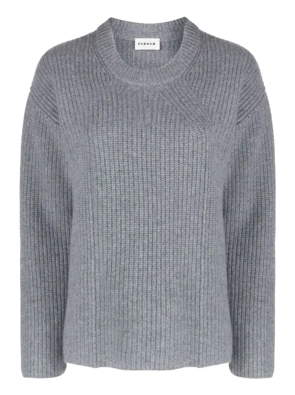 P.a.r.o.s.h Ribbed-knit Cashmere Jumper - Grey