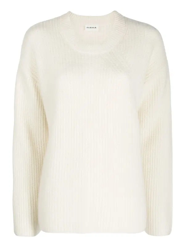 P.a.r.o.s.h Ribbed-knit Cashmere Jumper - Neutrals