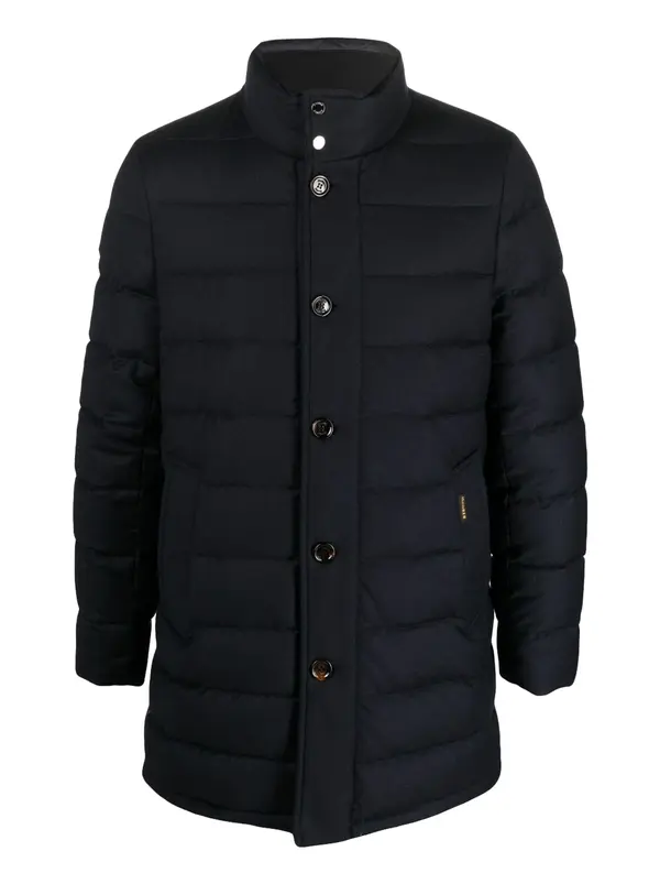 MOORER Long-sleeve Padded Coat - Blue