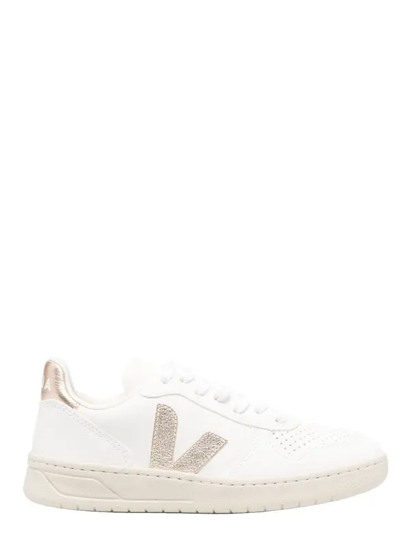 VEJA V-10 Leather Sneakers - White