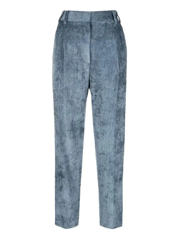 Brunello Cucinelli Tapered-leg Corduroy Trousers - Blue