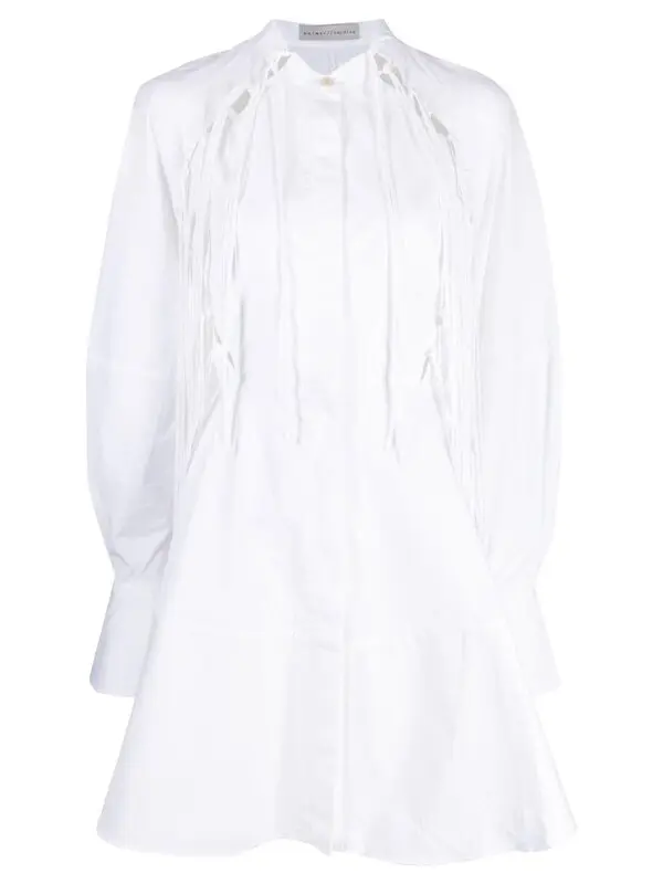 Palmer//harding Connected Cotton Flared Dress - White
