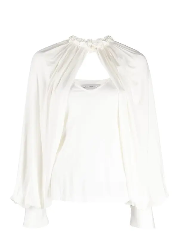Palmer//harding Reborn Jersey Blouse - White