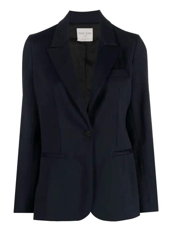 FORTE_FORTE Single-breasted Blazer - Blue