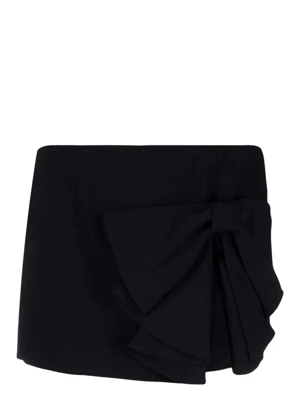 Red Valentino Bow-embellished Mini Skort - Black