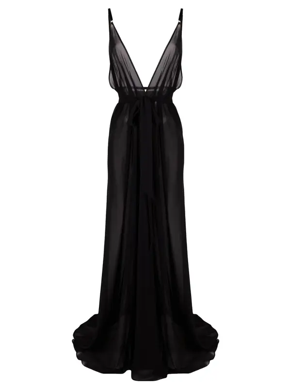 Alchemy Fashions V-neck Maxi Dress - Black