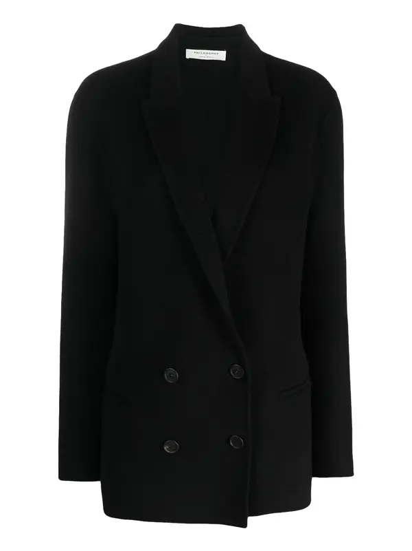 Philosophy Di Lorenzo Serafini Felted Double-breasted Blazer - Black