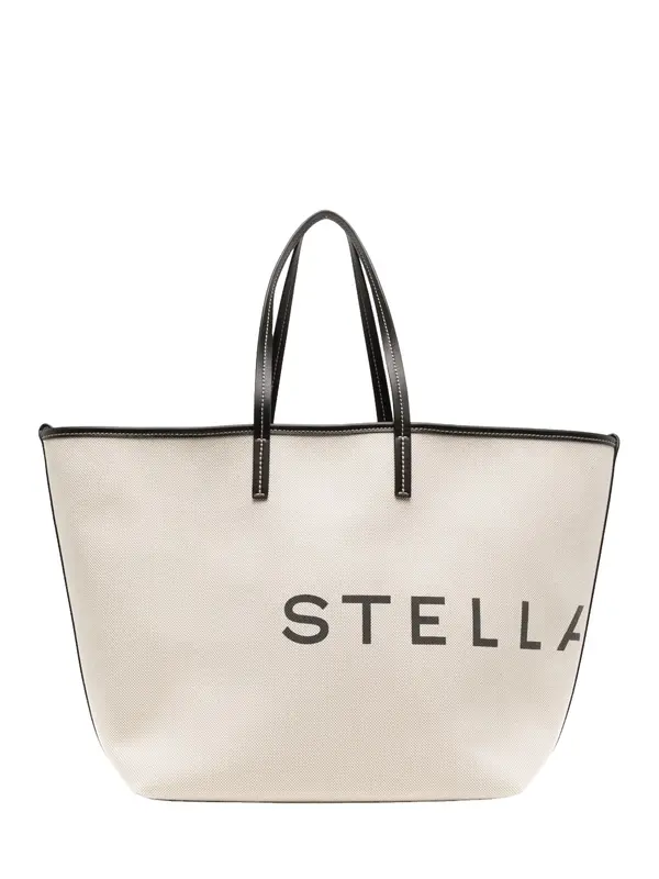 Stella McCartney Logo-print Tote Bag - Neutrals