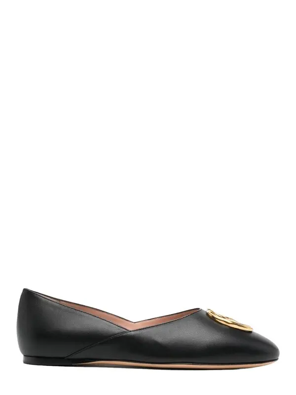 Bally Gerry Leather Ballerinas - Black