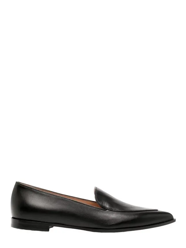 GIANVITO ROSSI Perry Leather Loafers - Black