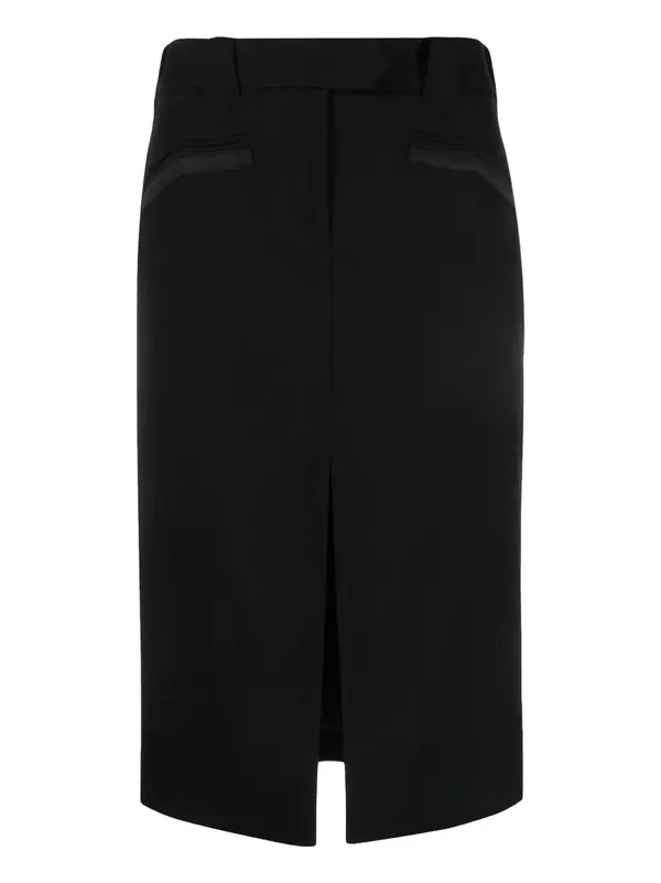 TOM FORD Front-slit Midi Skirt - Black