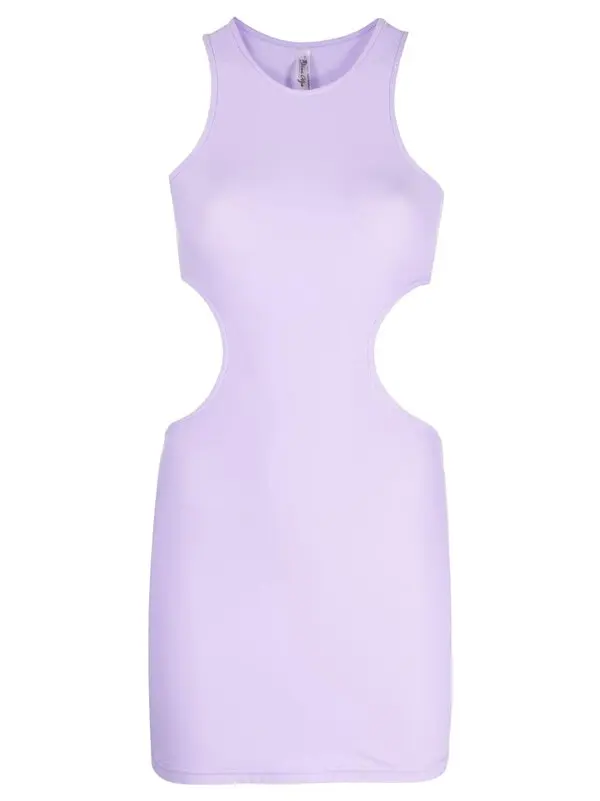 REINA OLGA Cut-out Sleeveless Minidress - Purple
