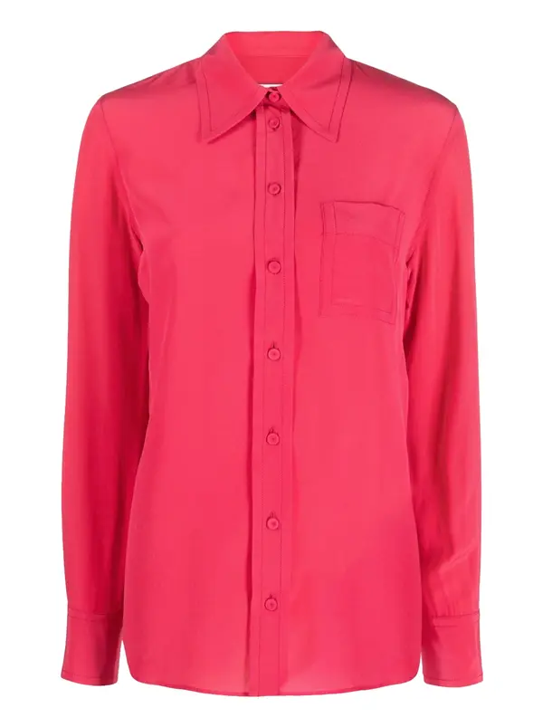 LANVIN Button-down Silk Shirt - Pink