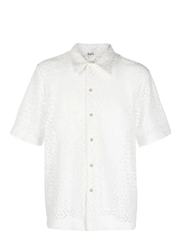 Séfr Pointelle-knit Shirt - White