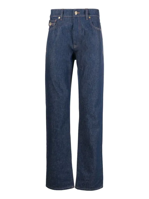 Versace Medusa Head-detailed Straight-leg Jeans - Blue