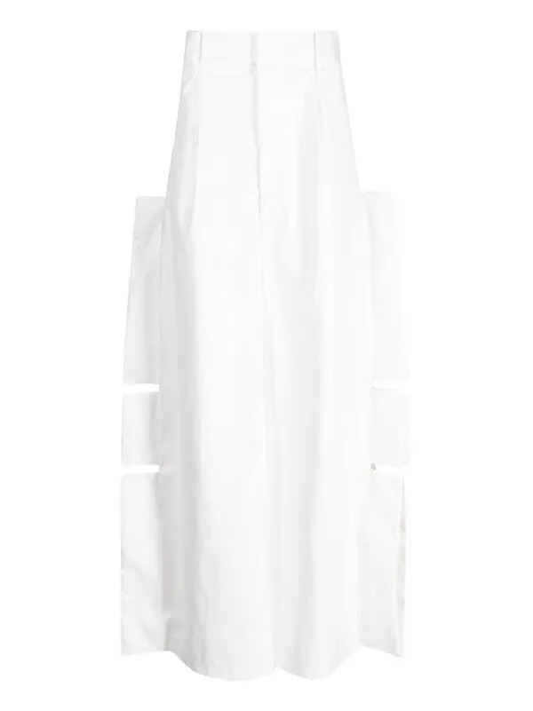 WALTER VAN BEIRENDONCK Wings Wrestle Wide-leg Trousers - White