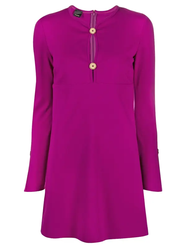 Pinko Slit-sleeve Minidress - Purple