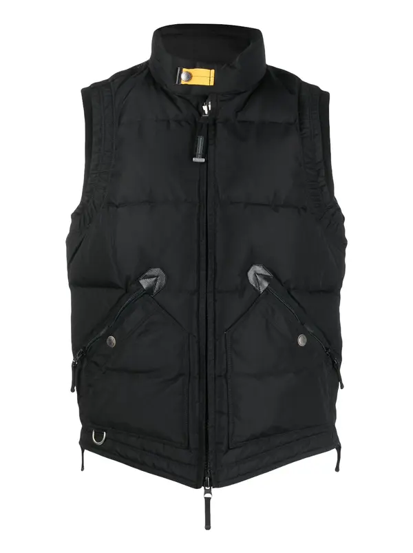 PARAJUMPERS Logo-patch Padded Gilet - Black
