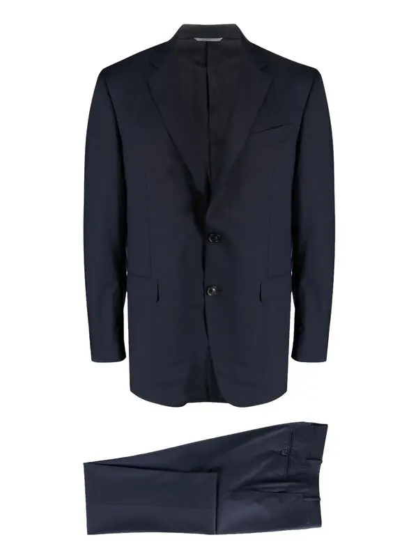 Canali Single-breasted Wool Suit - Blue