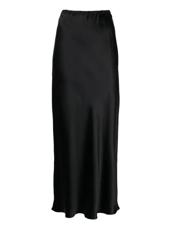 GILDA & PEARL Aria Silk Maxi Skirt - Black