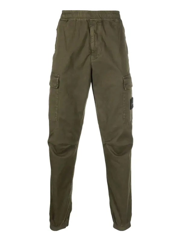 Stone Island Tapered Cargo Trousers - Green
