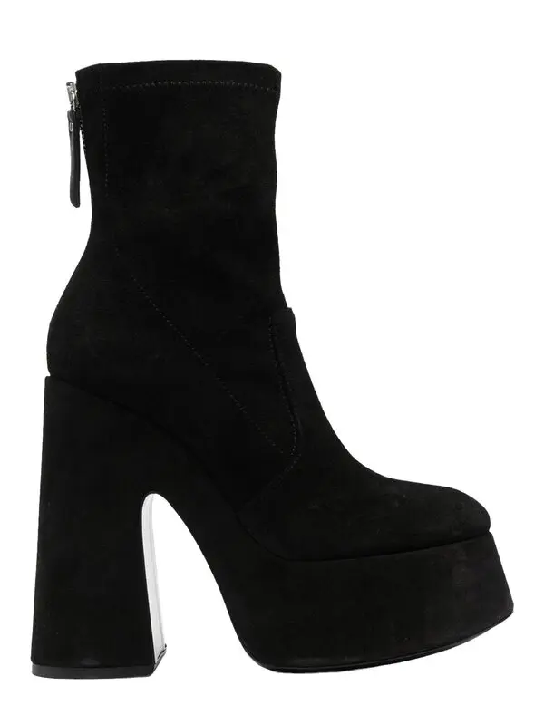 VIC MATIE 140mm Suede Ankle Boots - Black