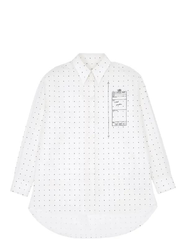 MAISON MARGIELA Polka Dot-print Cotton Shirt - White