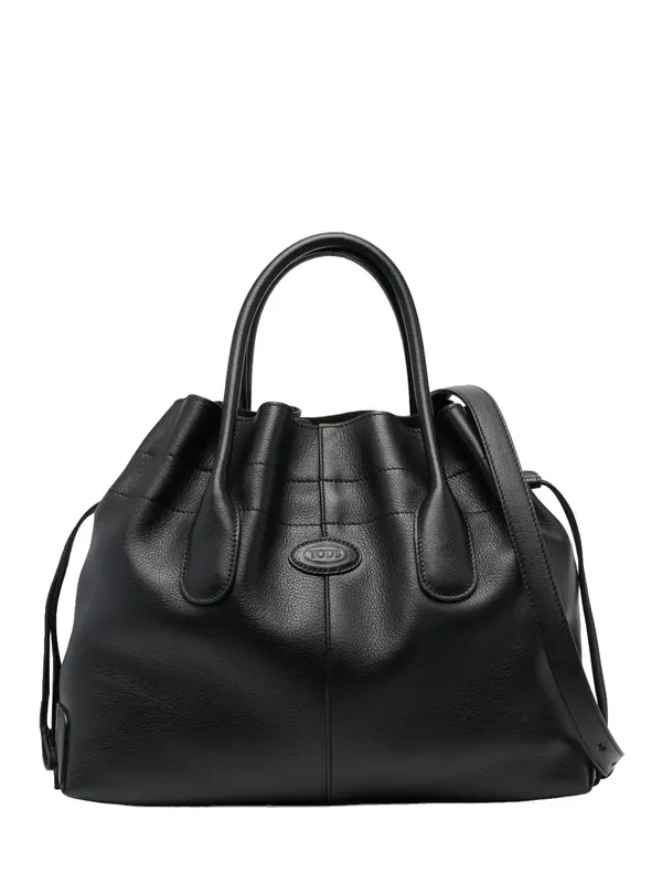 TOD'S Di Drawstring Tote Bag - Black
