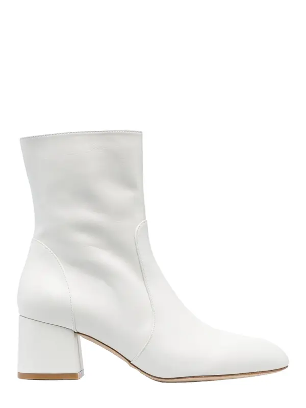 STUART WEITZMAN Flareblock 60mm Leather Boots - White