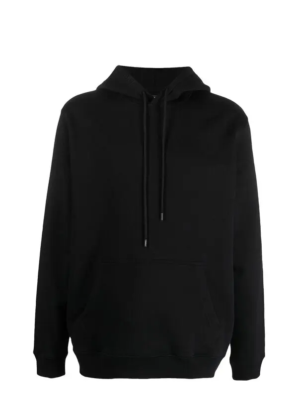 DONDUP Logo-embroidered Cotton Hoodie - Black