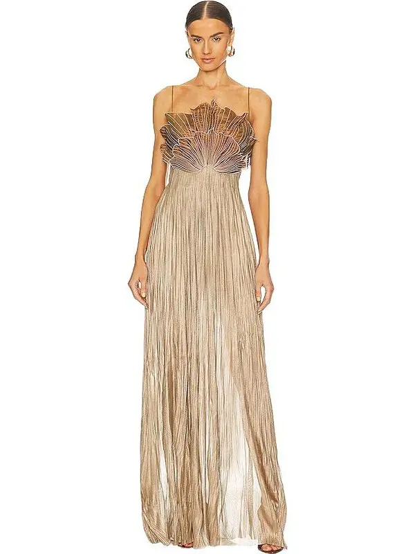 MARIA LUCIA HOHAN Mabel Gown - Bronze Jade