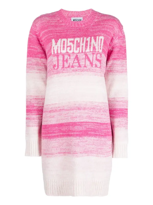 Moschino Intarsia Wool-blend Jumper - Pink