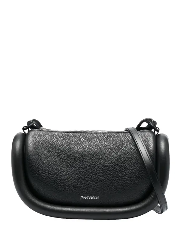 JW Anderson Bumper-12 Leather Crossbody Bag - Black