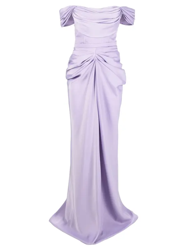 ANA RADU Off-shoulder Maxi Dress - Purple