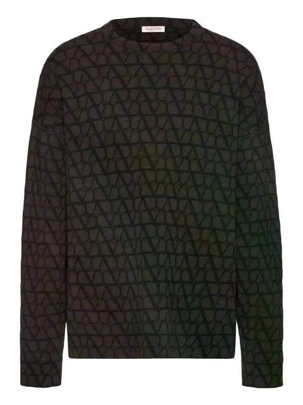 Valentino Garavani Toile Iconographe Wool Jumper - Black