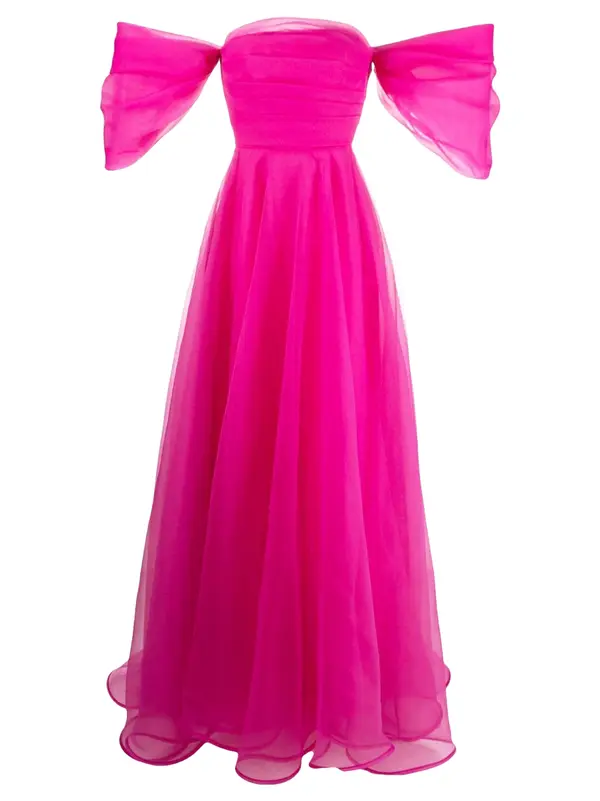 ANA RADU Corset-style Organza Maxi Dress - Pink
