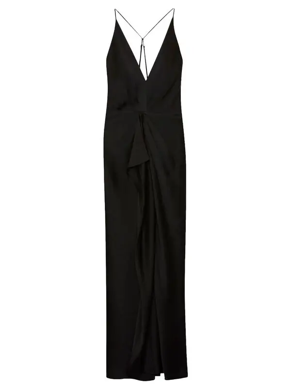Simkhai Giana Draped Detail Maxi Dress - Black