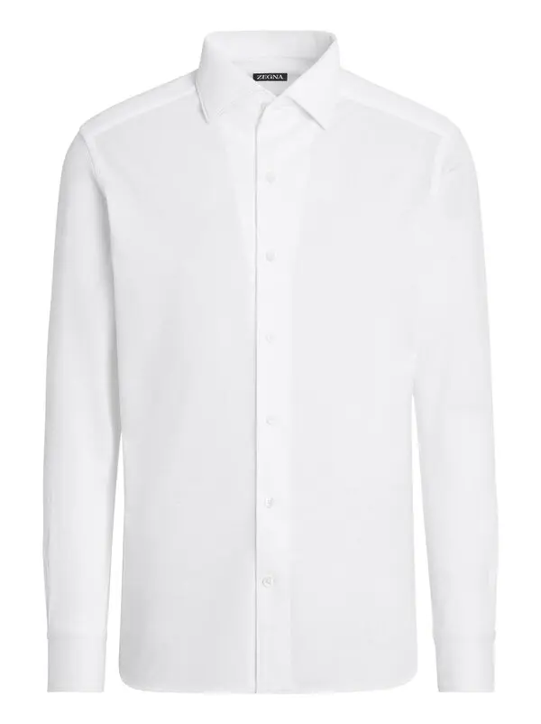 Zegna Long-sleeve Cotton Shirt - White