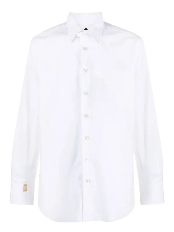 BILLIONAIRE Slim-cut Poplin Shirt - White