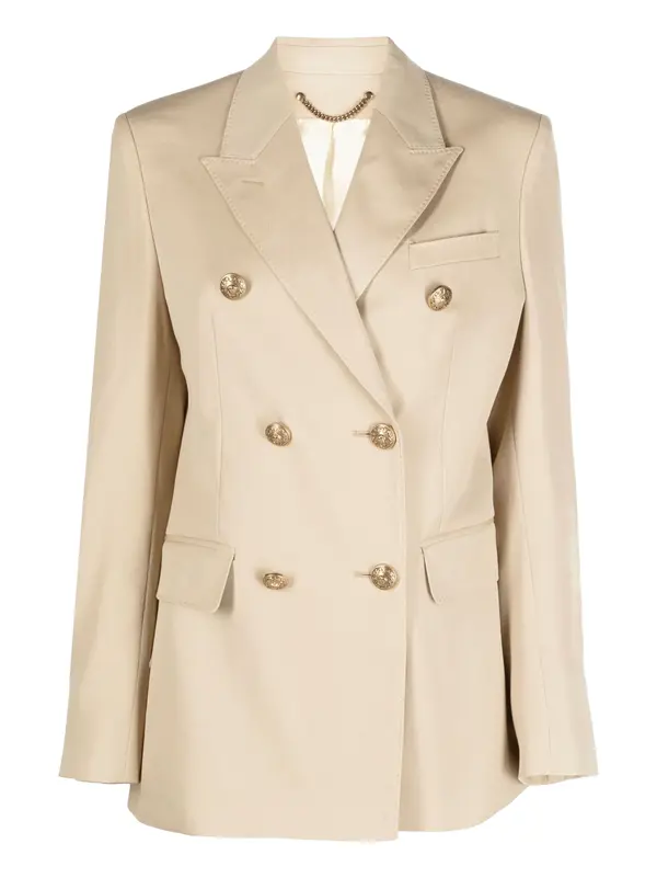 GOLDEN GOOSE Double-breasted Virgin Wool Blazer - Neutrals