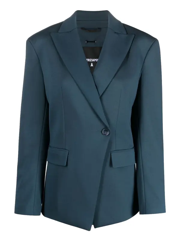 Patrizia Pepe Double-breasted Blazer - Blue