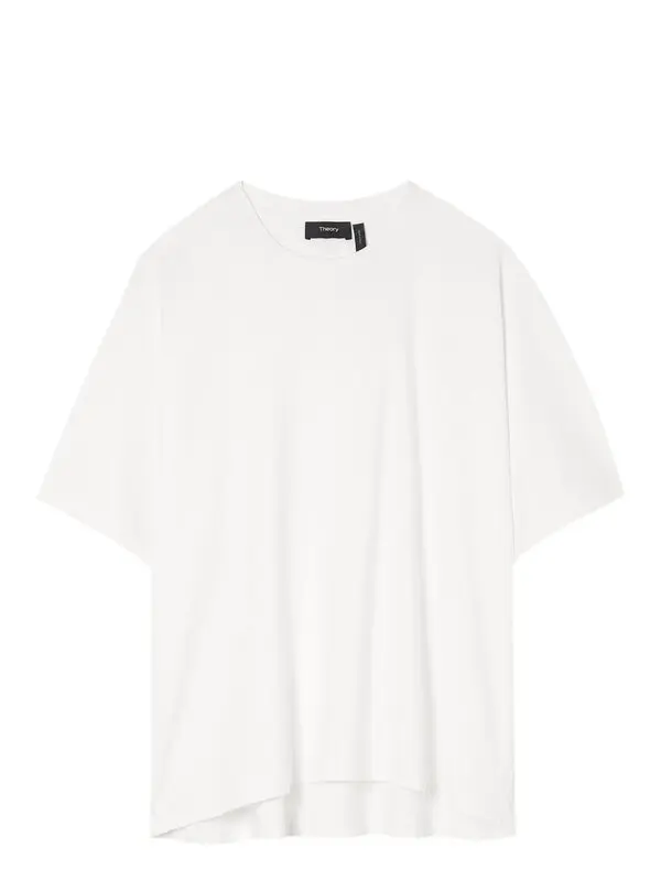 Theory Oversized Cotton-jersey T-shirt - White