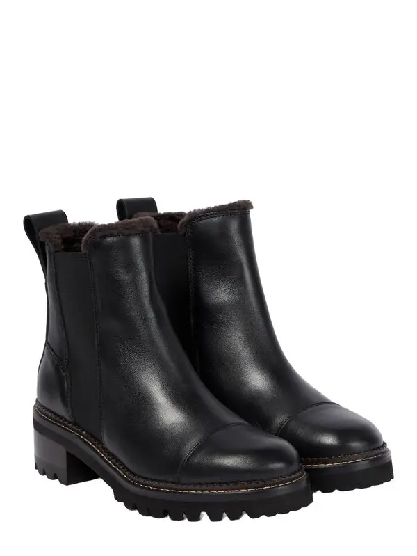 See By Chloé Mallory Leather Chelsea Boots - Black