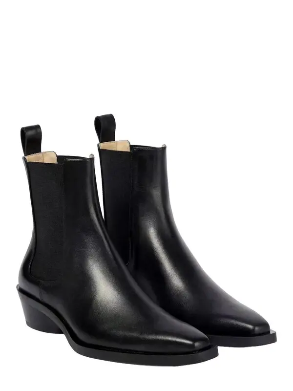 Proenza Schouler Bronco Leather Ankle Boots - Black