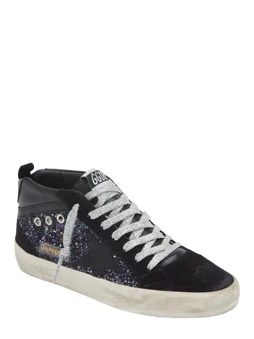 GOLDEN GOOSE Mid Star Sneaker - Black/blue