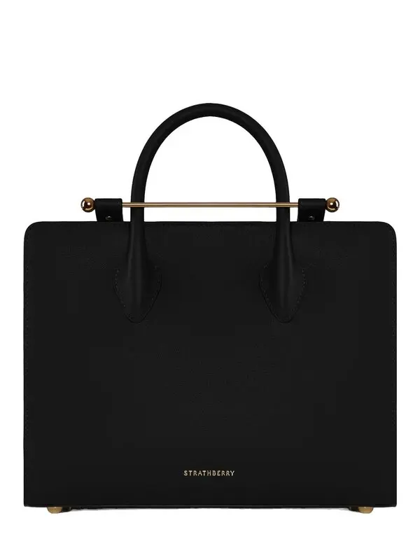 Strathberry Midi Leather Tote - Black