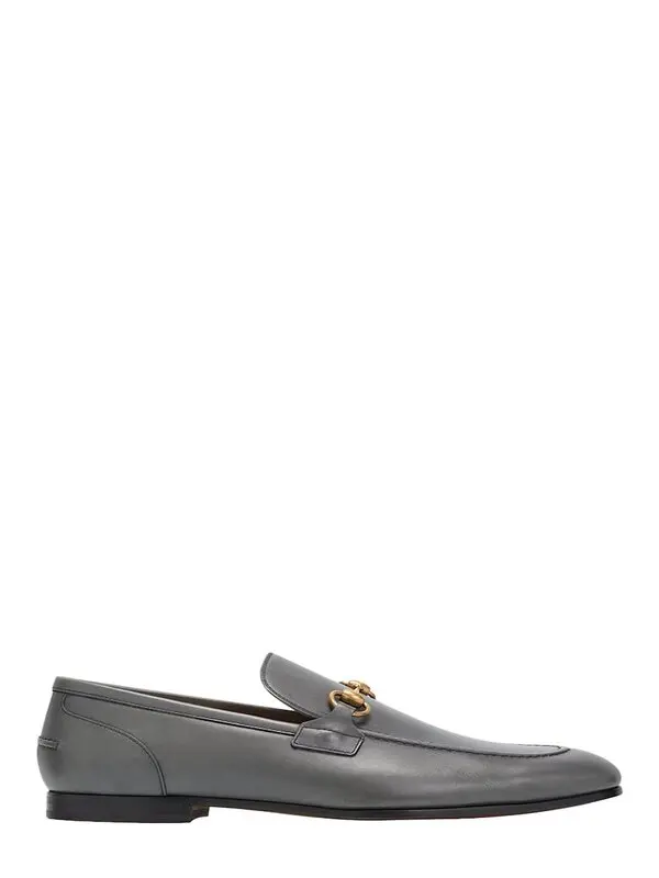Gucci Jordaan Leather Loafers - Graphite Grey