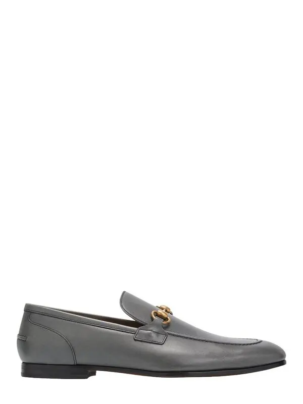 Gucci Jordaan Leather Loafers - Graphite Grey
